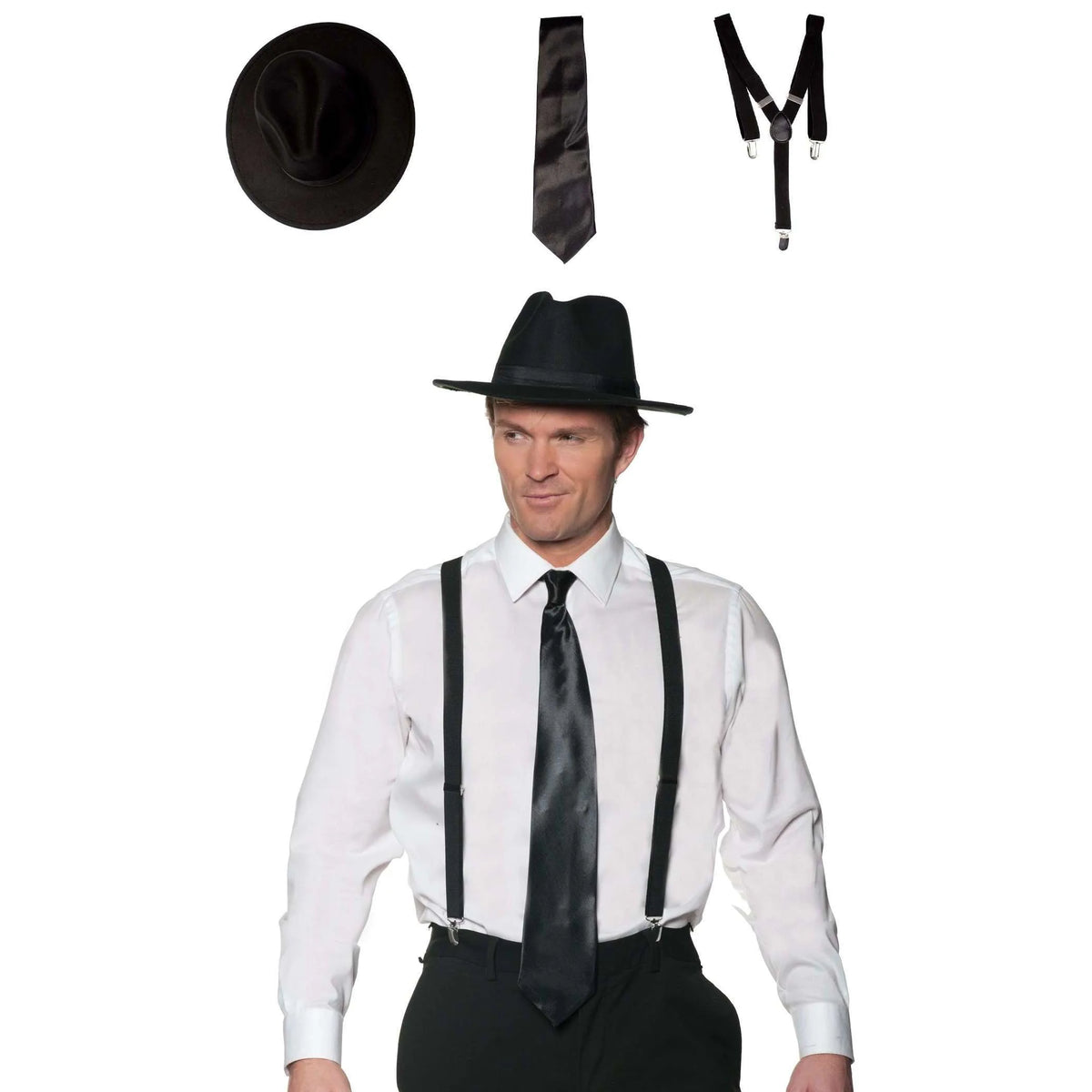 BLACK GANGSTER ACCESSORY KIT – Wicked Halloween
