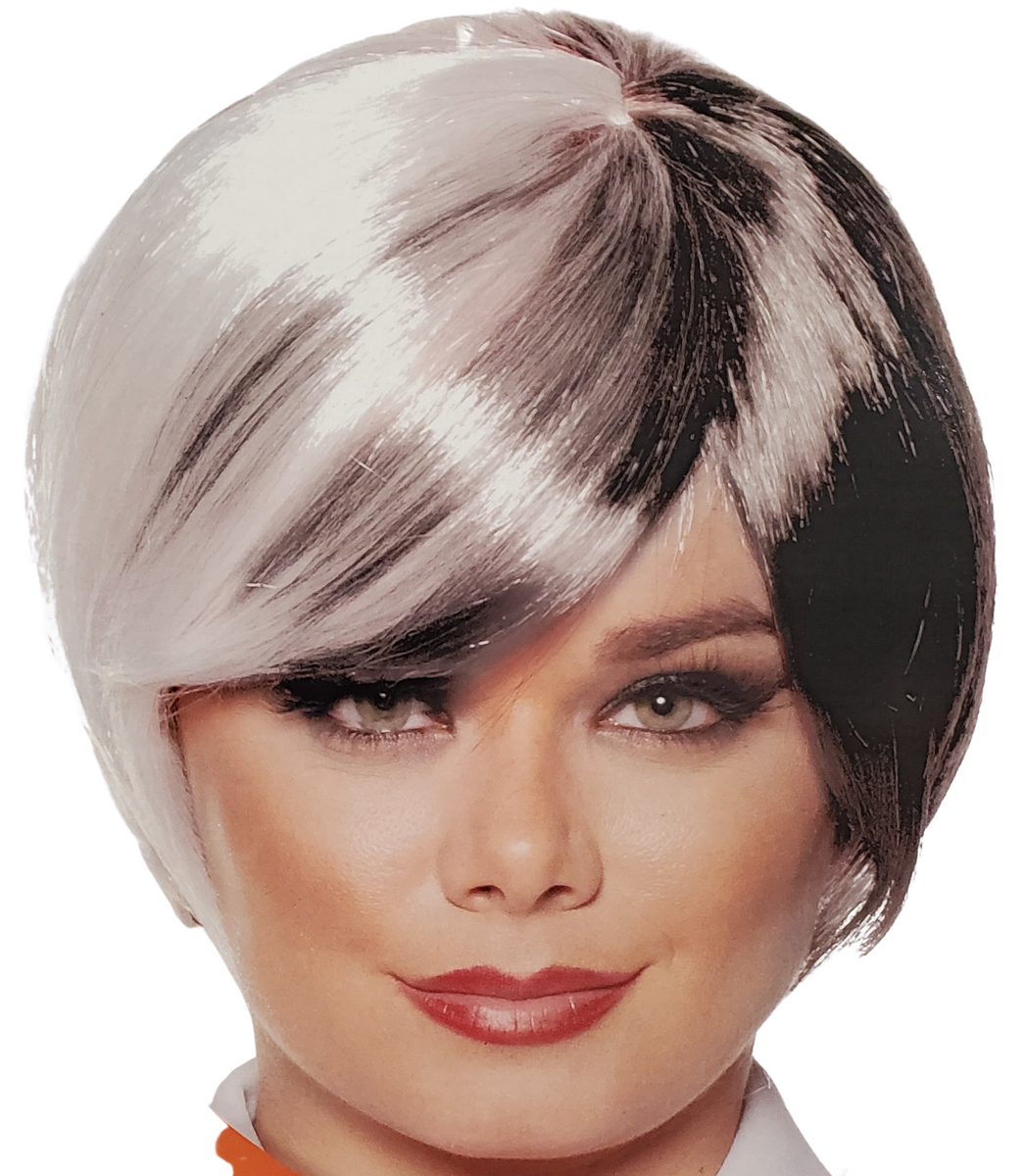 BLACK & WHITE ANIME BOB WIG – Wicked Halloween