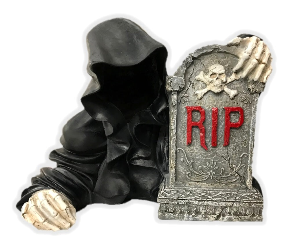 LIGHT UP RESIN REAPER WITH TOMBSTONE – Wicked Halloween